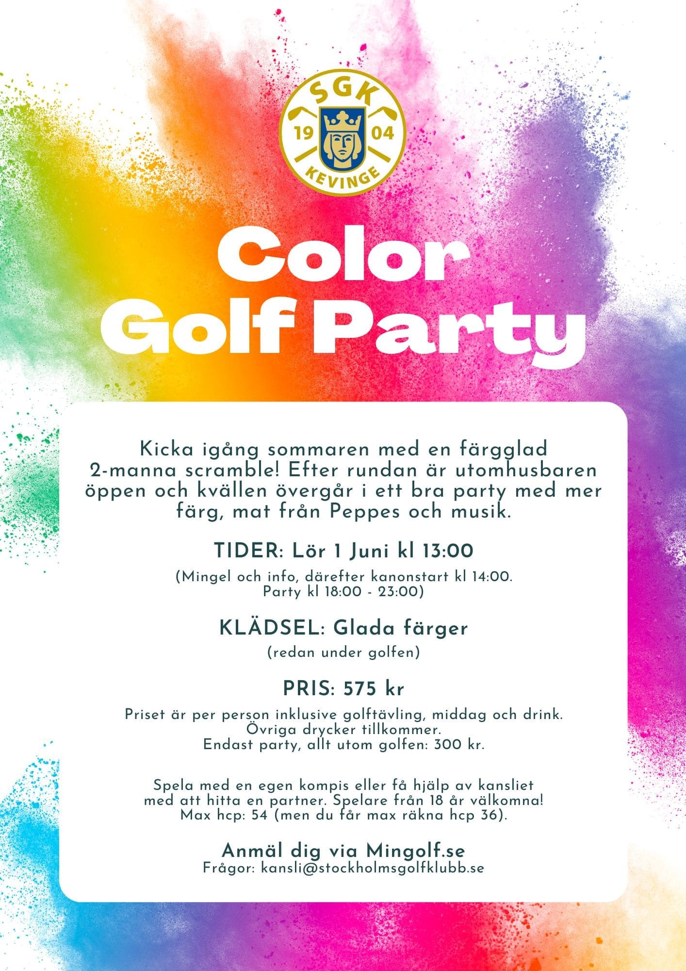 Color Golf Party - Stockholms Golfklubb